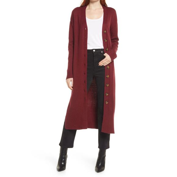 Vince Camuto | Sweaters | Duster Cardigan Earth Red | Poshmark